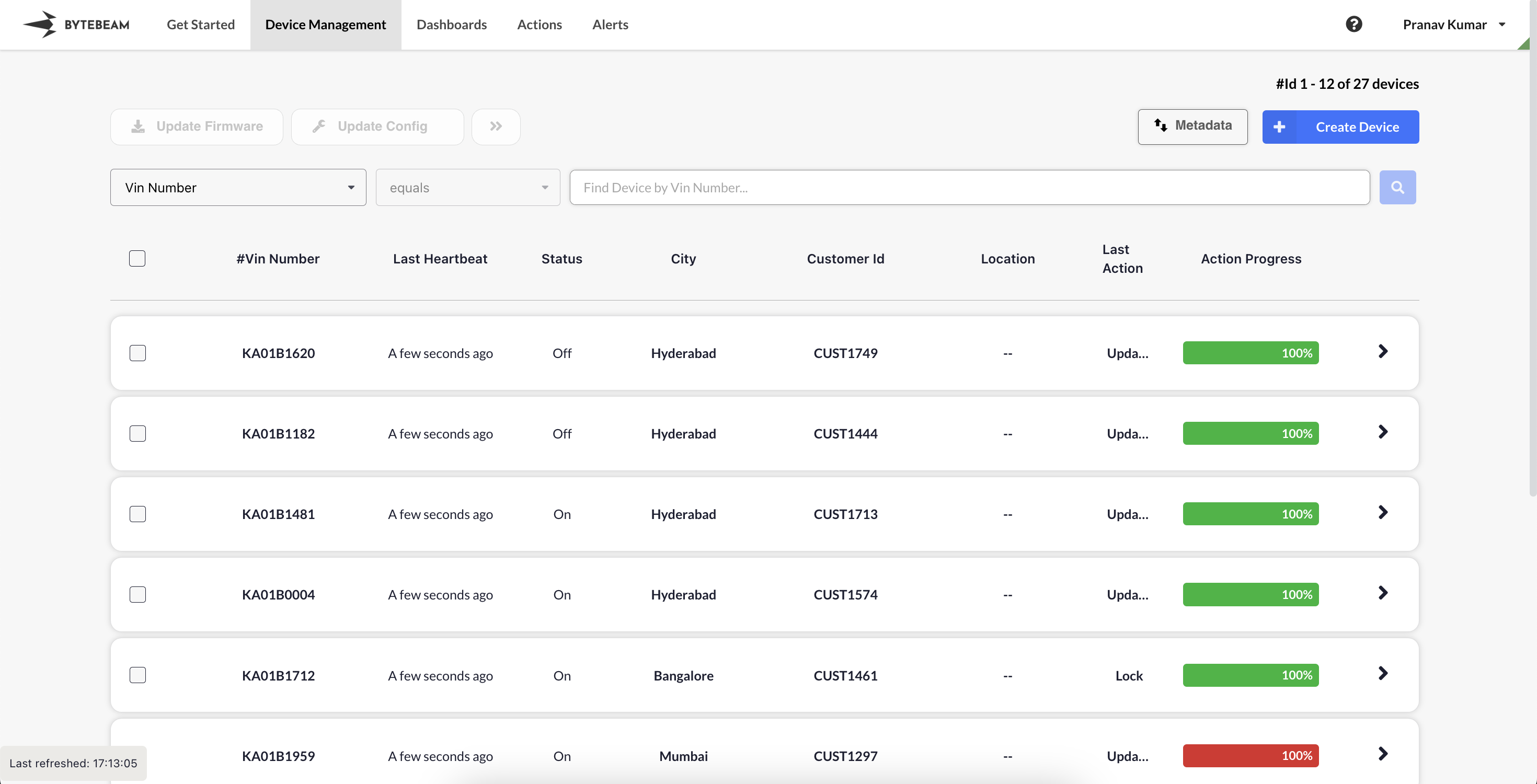 Bytebeam - IOT focused cloud platform